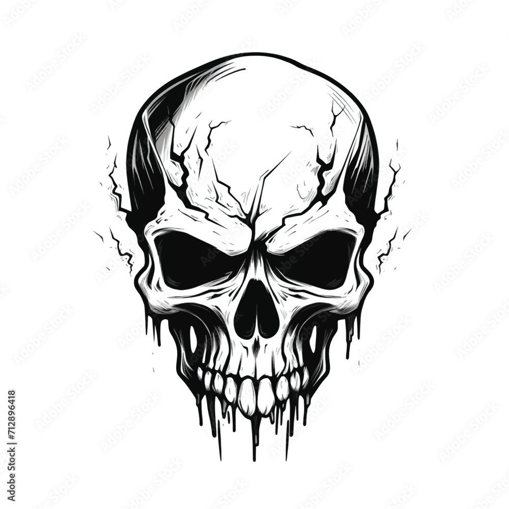 Pa skull anatomy animal hand drawing drawn signs head skull halloween ...