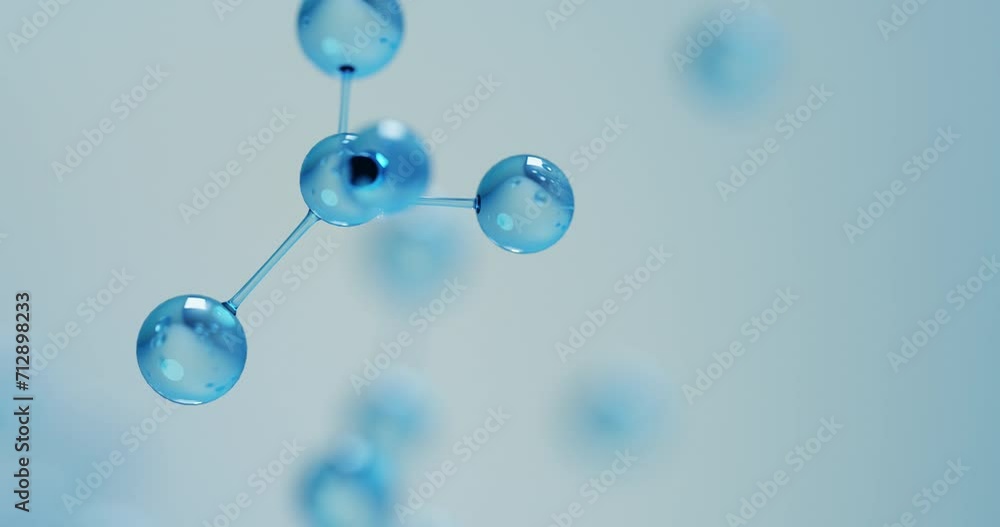 Vidéo Stock 3D rendering, Transparent Clear Atom, Animation Hydrogen ...