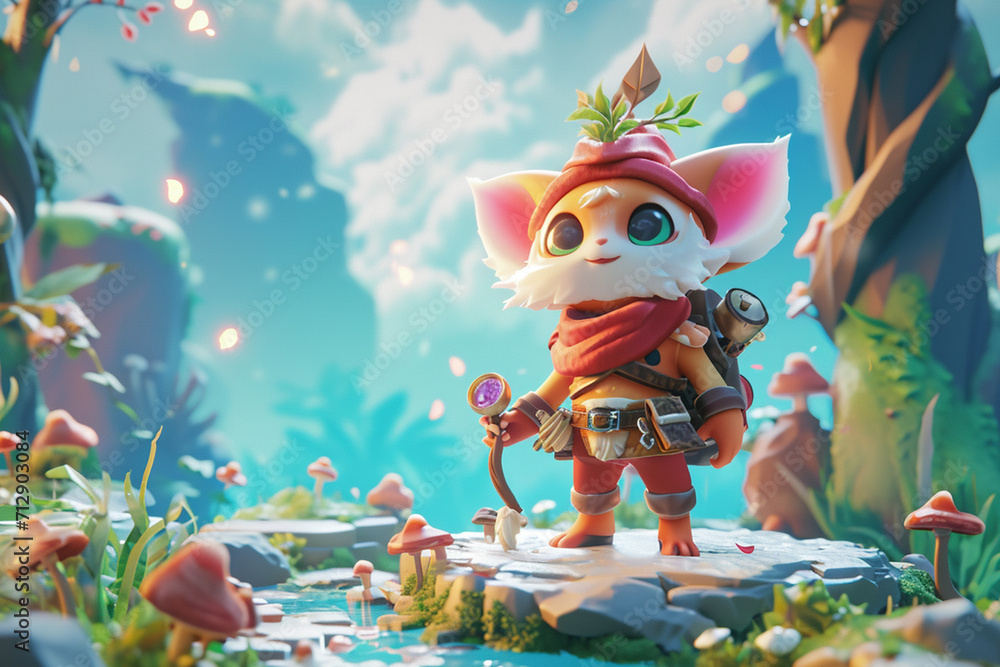 game character background 3d stylish wallpaper illustration Stock ...