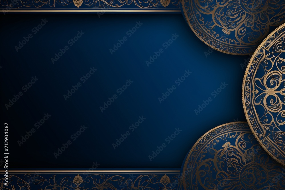 Royal blue color background with border and frame for greeting card ...