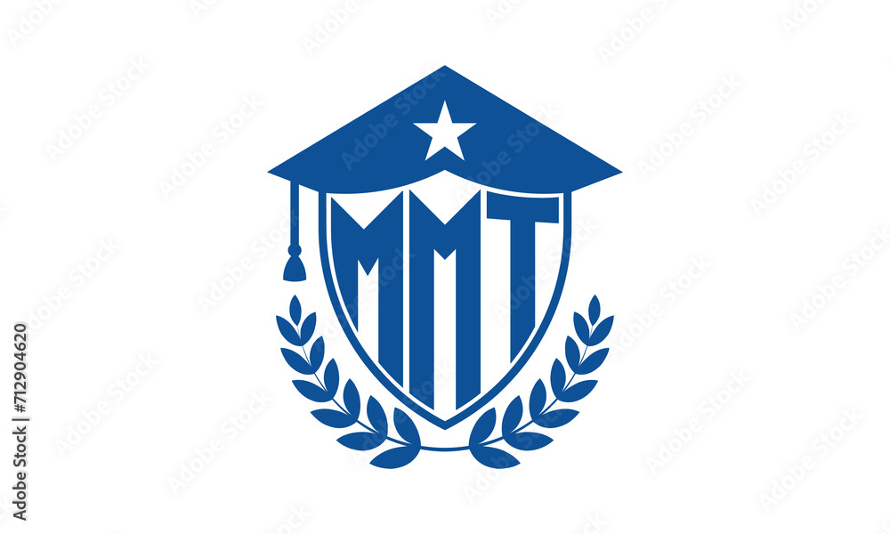 MMT three letter iconic academic logo design vector template. monogram ...
