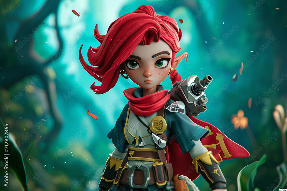 game character background 3d stylish wallpaper illustration Stock ...