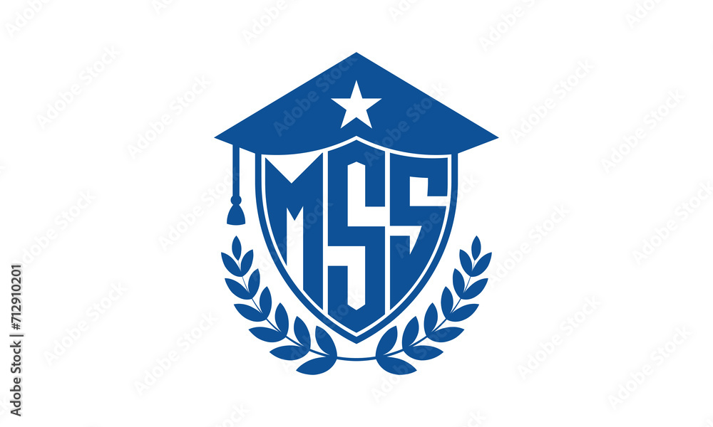 MSS three letter iconic academic logo design vector template. monogram ...