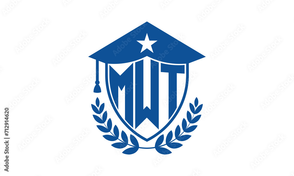 Vetor de MWT three letter iconic academic logo design vector template ...