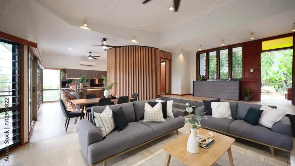 Stunning modern luxury home. Open plan living dining, interior design ...