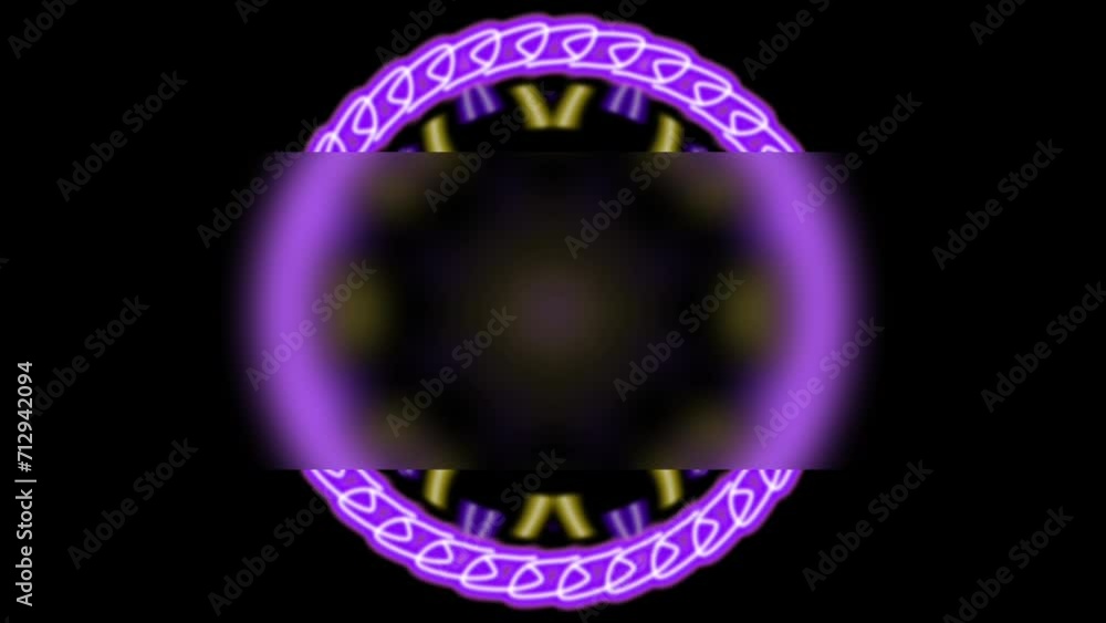 Vidéo Stock Neon stripes with lights. Science fiction. 4k Fractal Dynamic CGI Animation and VJ ...