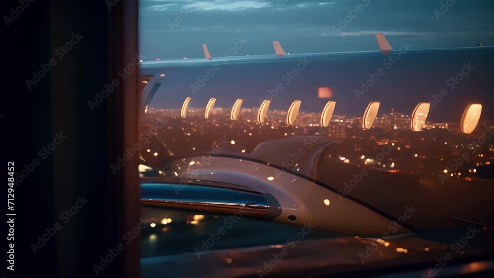 The private jet window offers a glimpse into a world of glamour and ...