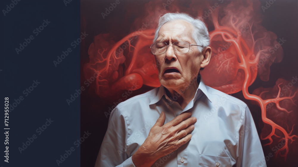 a visual aid to raise awareness about the chest pain as a result of a ...