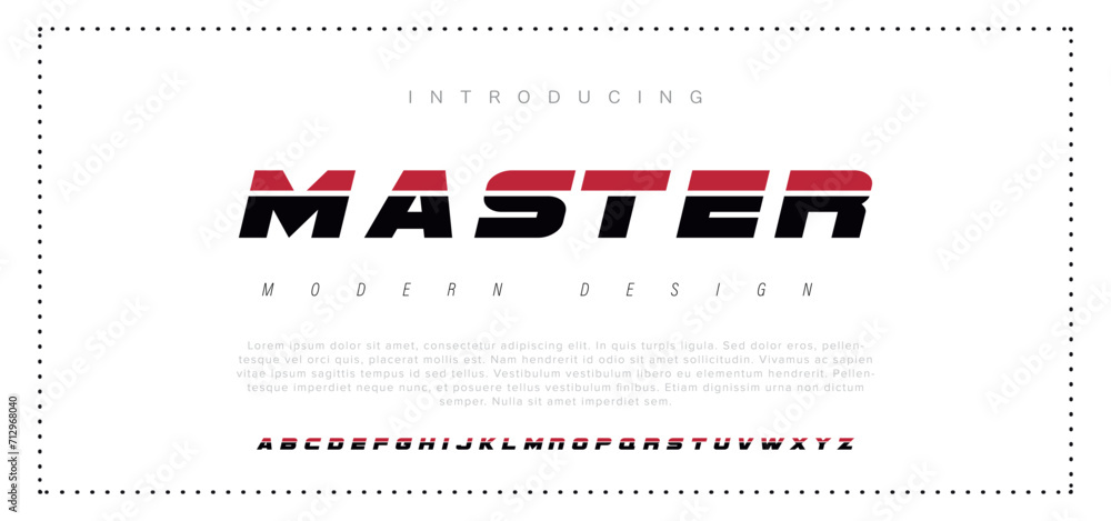 Master Modern Bold Font. Regular Italic Number Typography urban style ...