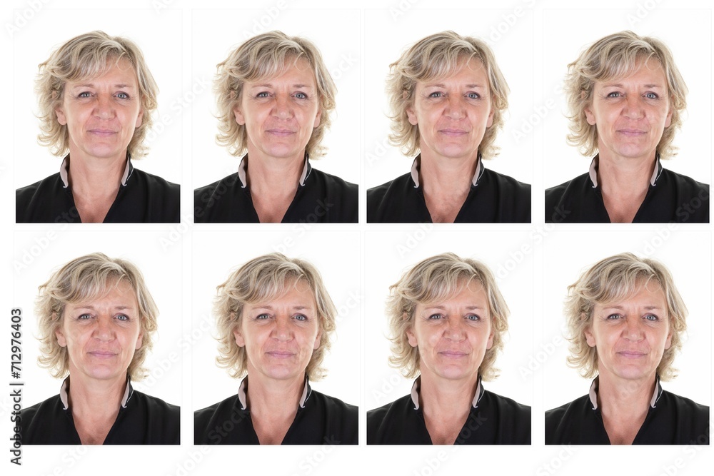 woman id senior portrait for identity card photo or passport id card ...
