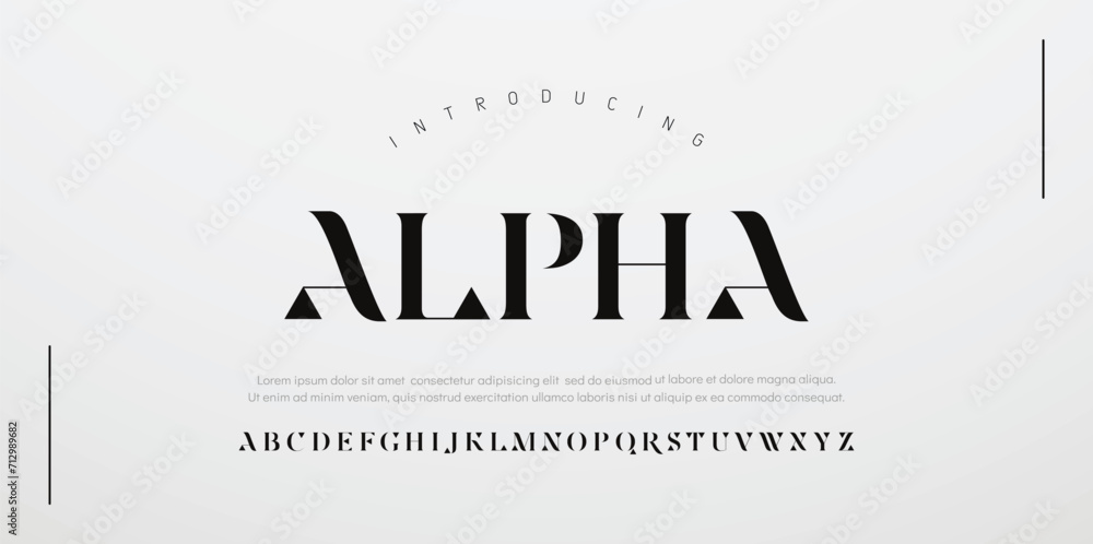 Alpha Minimal modern urban fonts for logo, brand etc. Typography ...