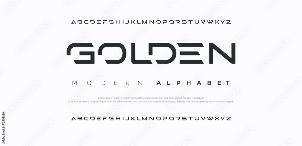 Golden Creative modern alphabet. Dropped stunning font, type for ...