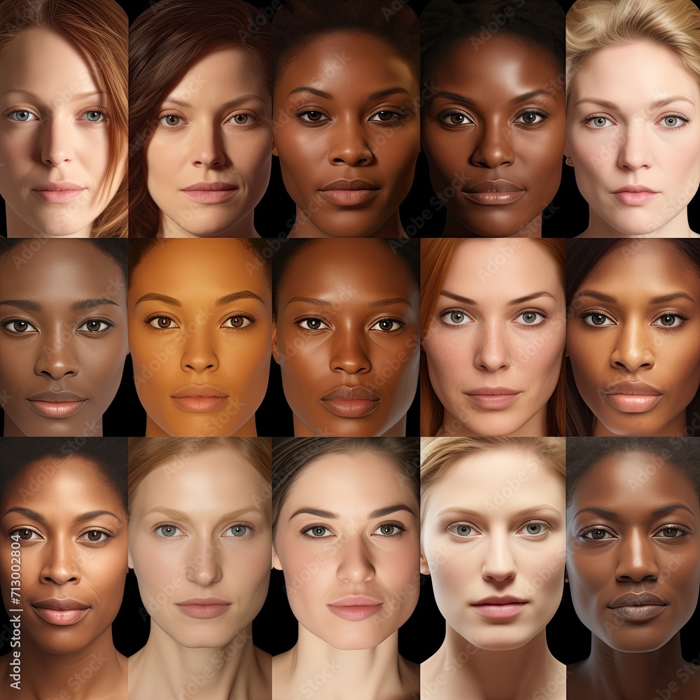 Illustrazione Stock Model management. A series of portraits ...