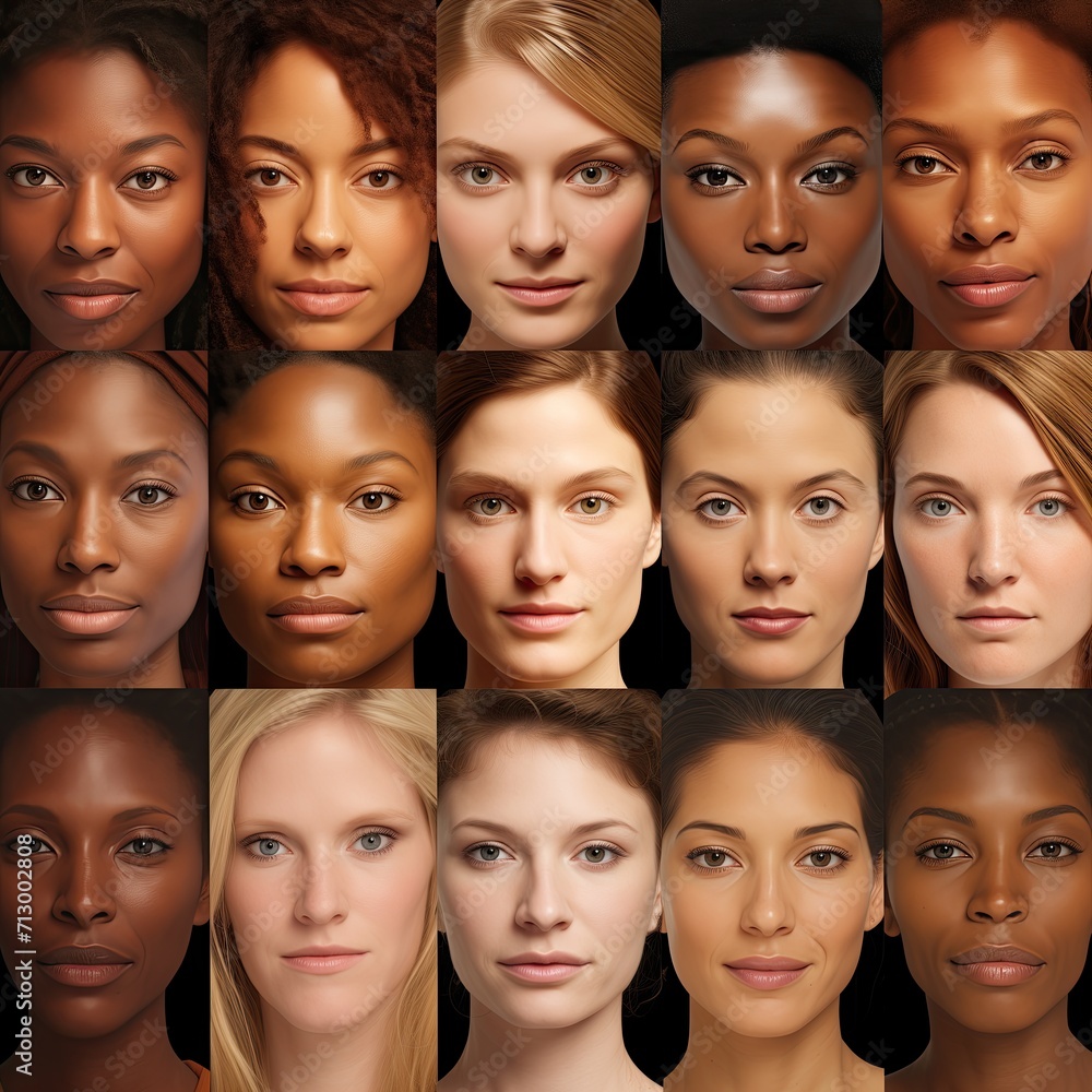 Model management. A series of portraits representing variety and ...