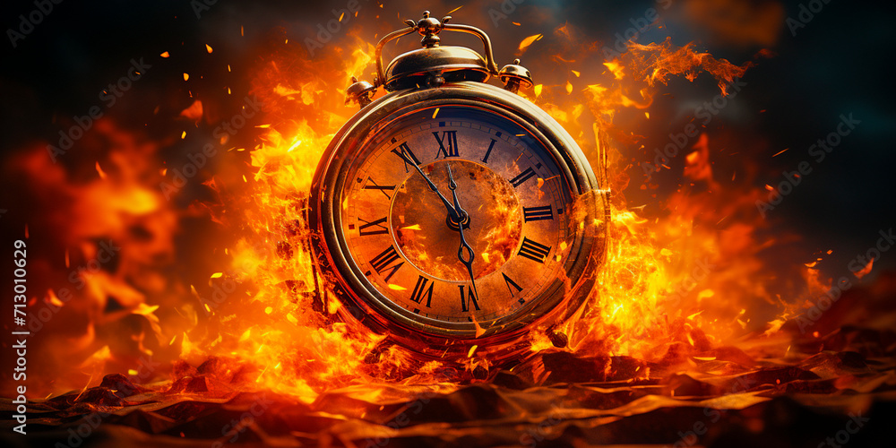 Hyper realistic flame clock design Gives a unique and artistic look to ...