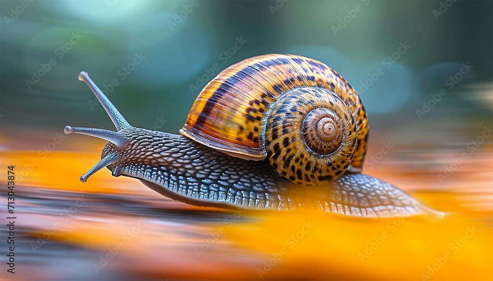 Super fast turbo snail. Successful fast moving snail. Amazing power ...