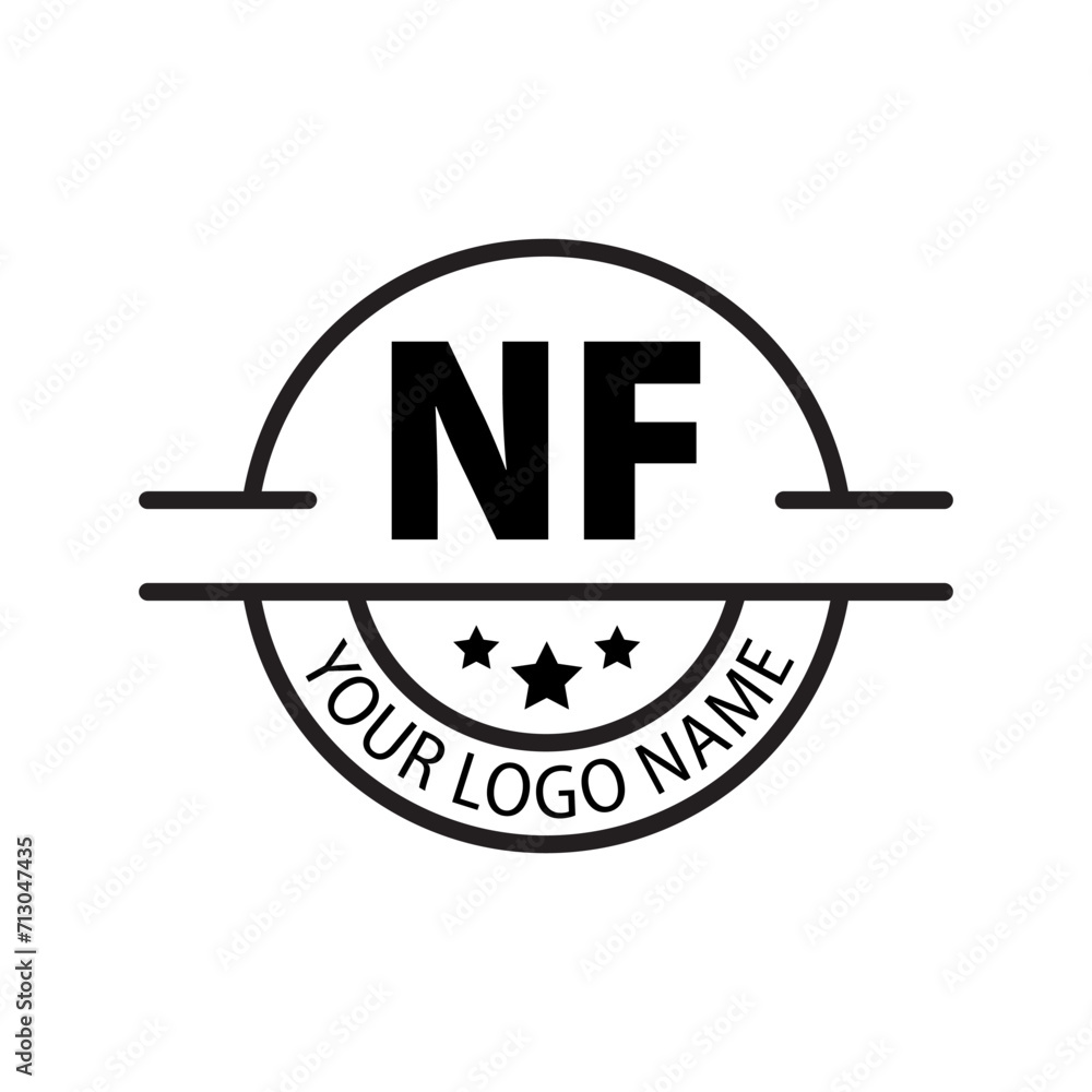 letter NF logo. NF logo design vector illustration for creative company ...