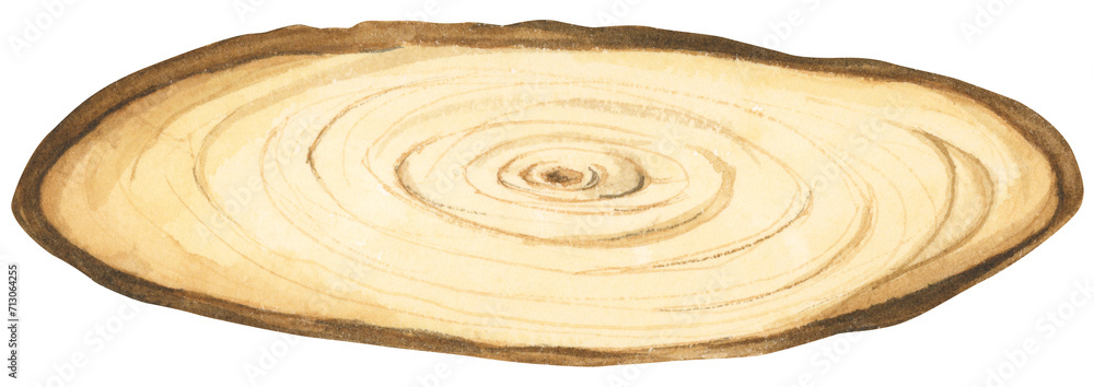 Wooden slice illustration. Wooden signboard. Tree trunk cross section ...