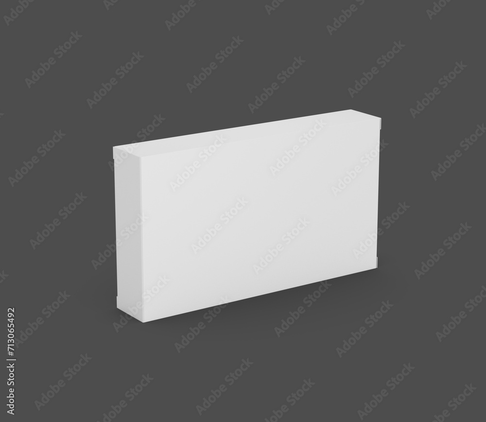 3d Empty White Rectangular Box Mockup For Pharmacy Packaging Concept ...
