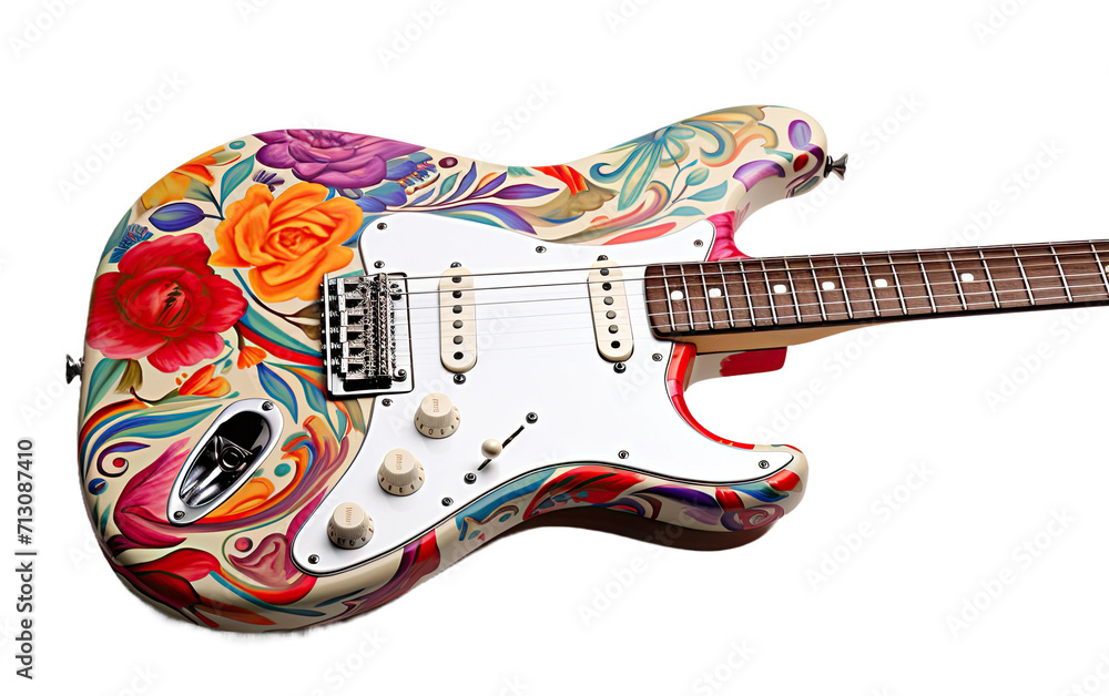 Art Scale Presentation of Customized Fender Stratocaster Guitar on ...