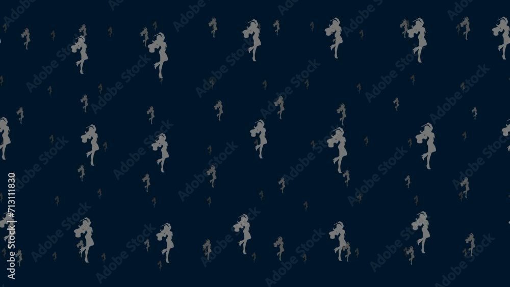 Enchantress symbols float horizontally from left to right. Parallax fly ...