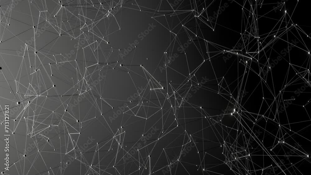 Plexus, polygon network in black and white. Abstract plexus, science, connections, wire, system ...