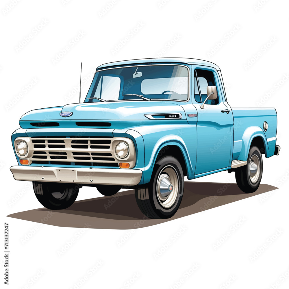Vetor do Stock: Food truck illustration big truck drawing easy report ...