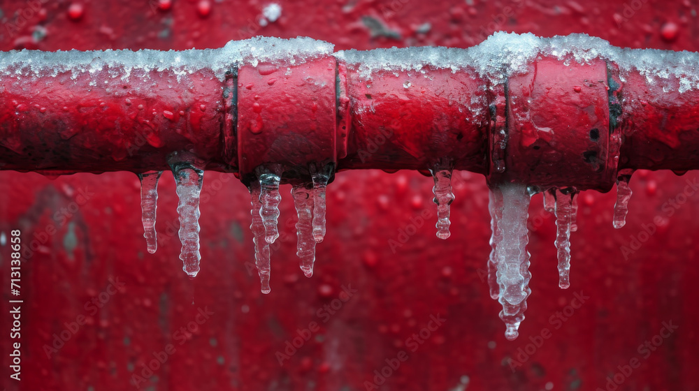 L'image montre un gros plan d'un objet cylindrique rouge auquel sont ...