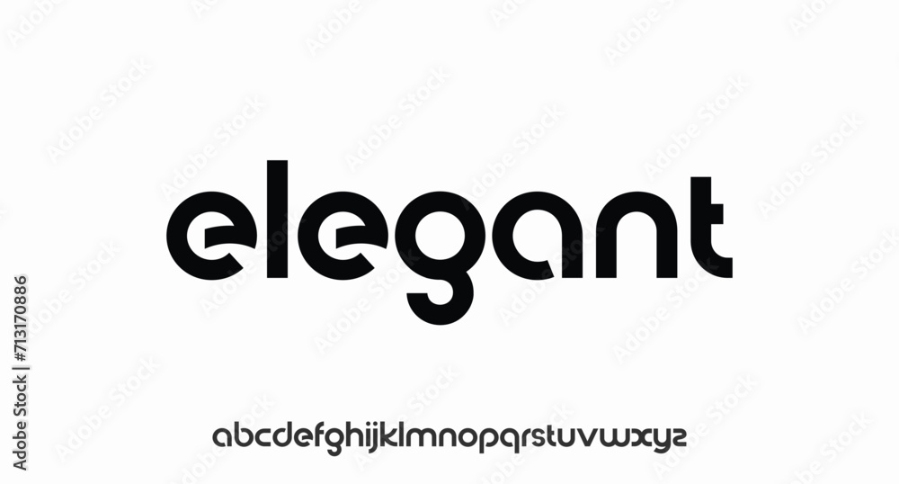 Modern serif alphabet design with uppercase, lowercase, numbers and ...
