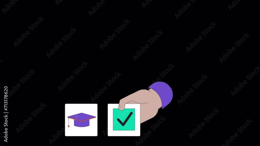 Vidéo Stock Career pathway planning line 2D animation. Aspirations ...