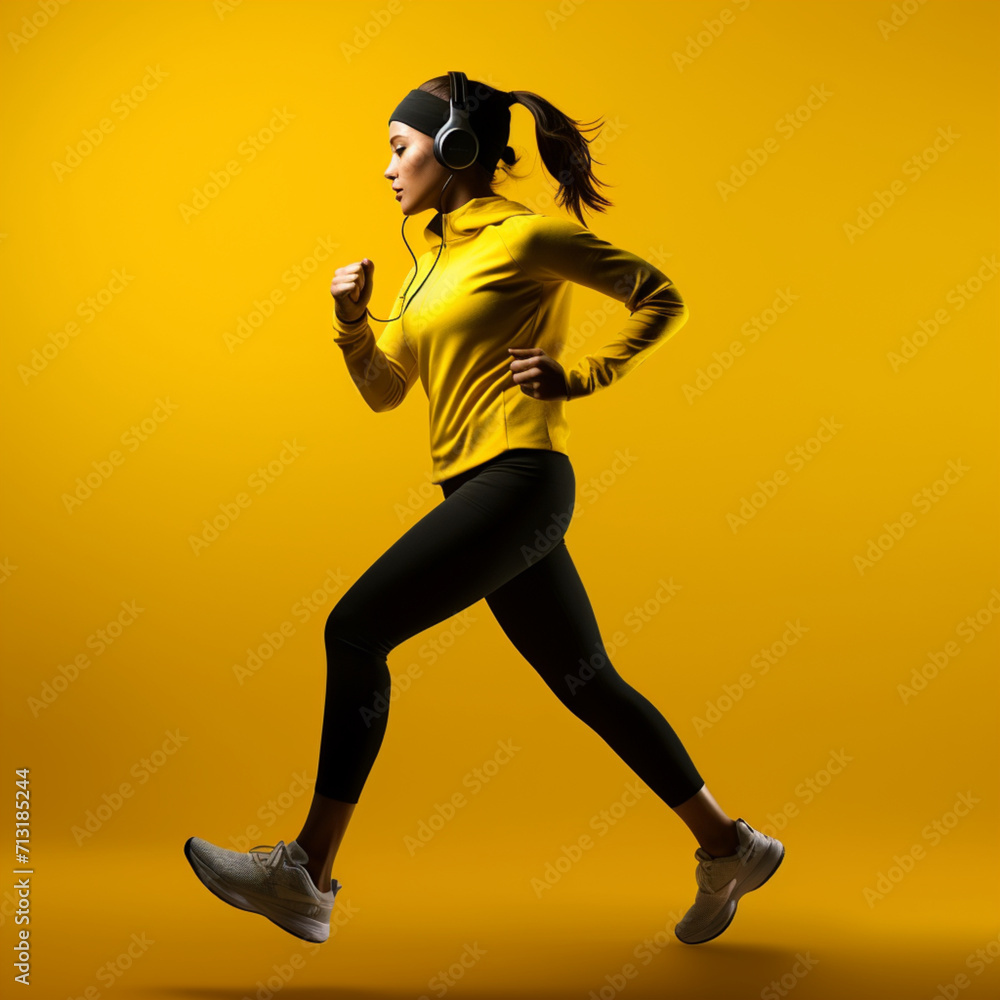 silhouette, woman, sport, vector, runner, illustration, running, dancer ...