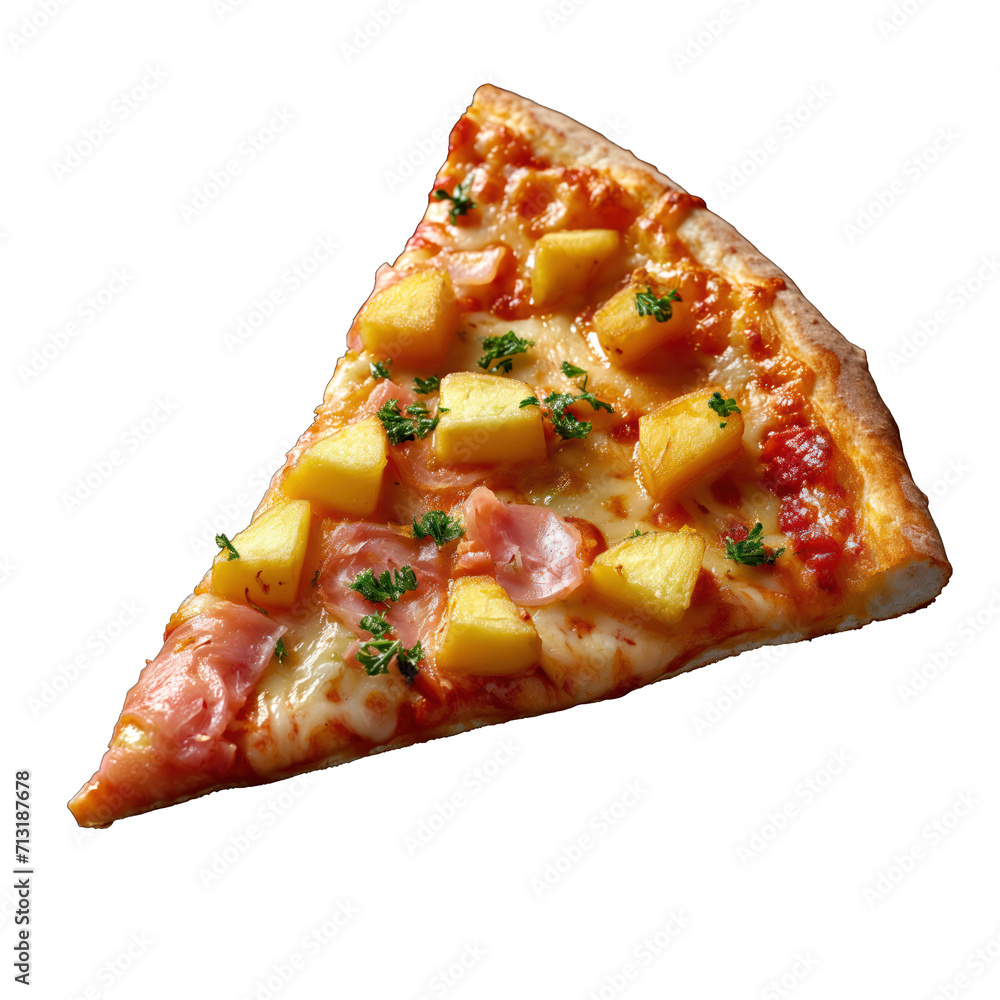 hawaiian pineapple pizza slice . Clipart PNG image . Transparent ...