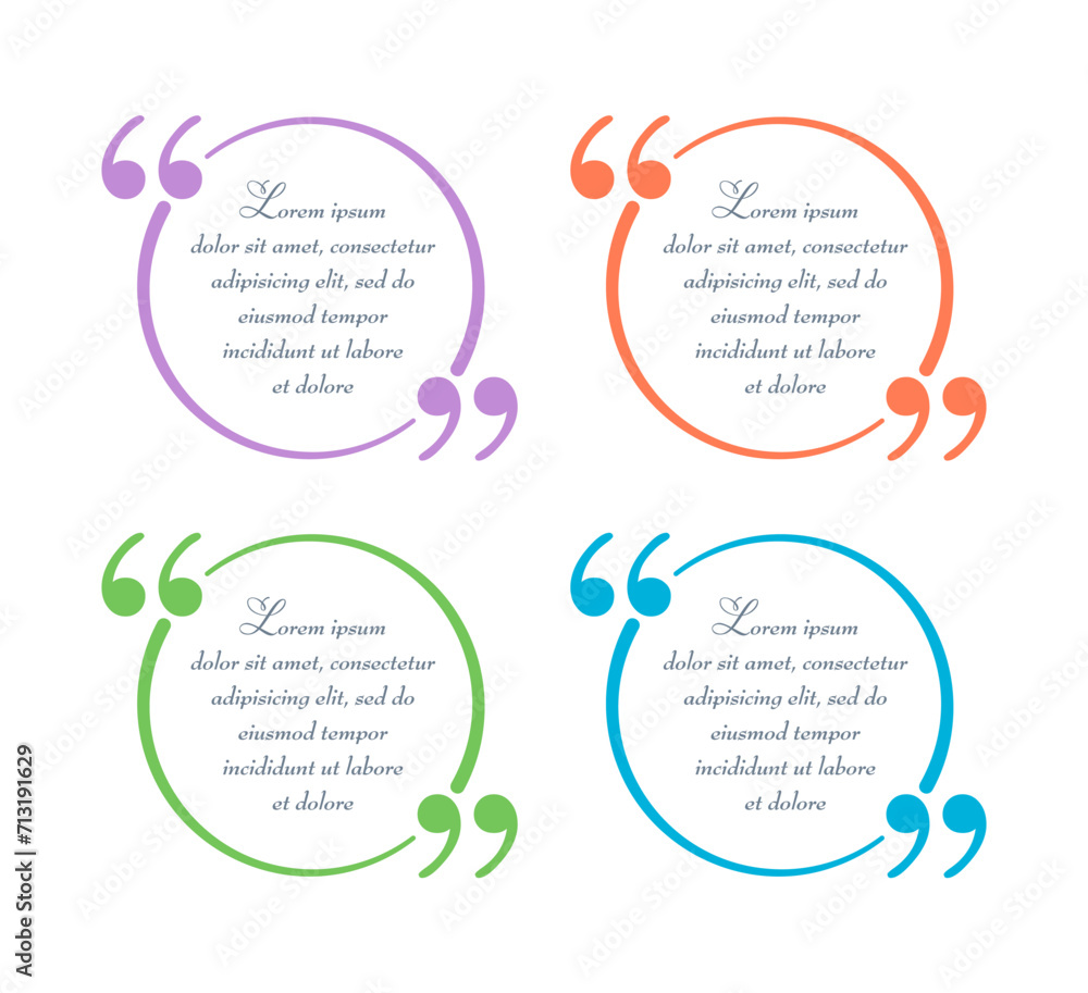 colored double quotes symbols. double quotes symbol for book, magazine ...