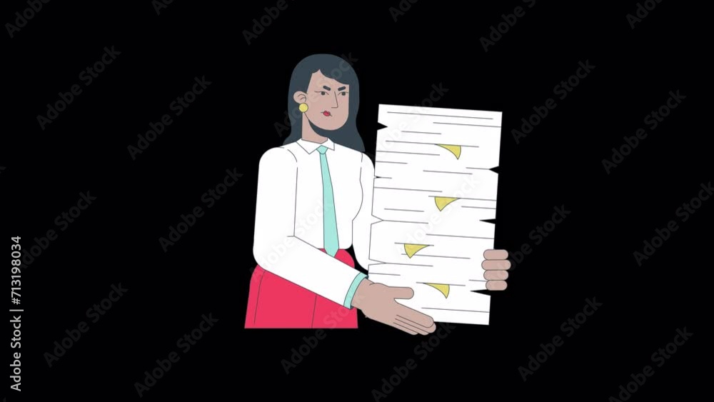 Demanding boss delegating more tasks line 2D character animation ...