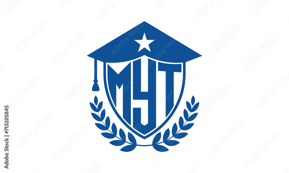 MYT three letter iconic academic logo design vector template. monogram ...