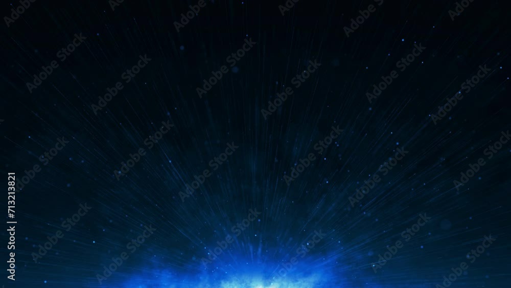 Abstract particle motion lines background with bright neon rays and ...
