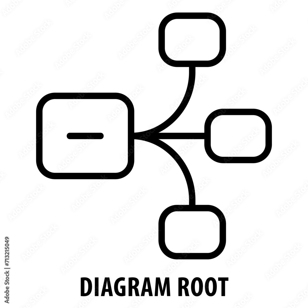 Diagram Root Icon Diagram Root Root Chart Chart Of Roots Root Structure Diagram Icon Data