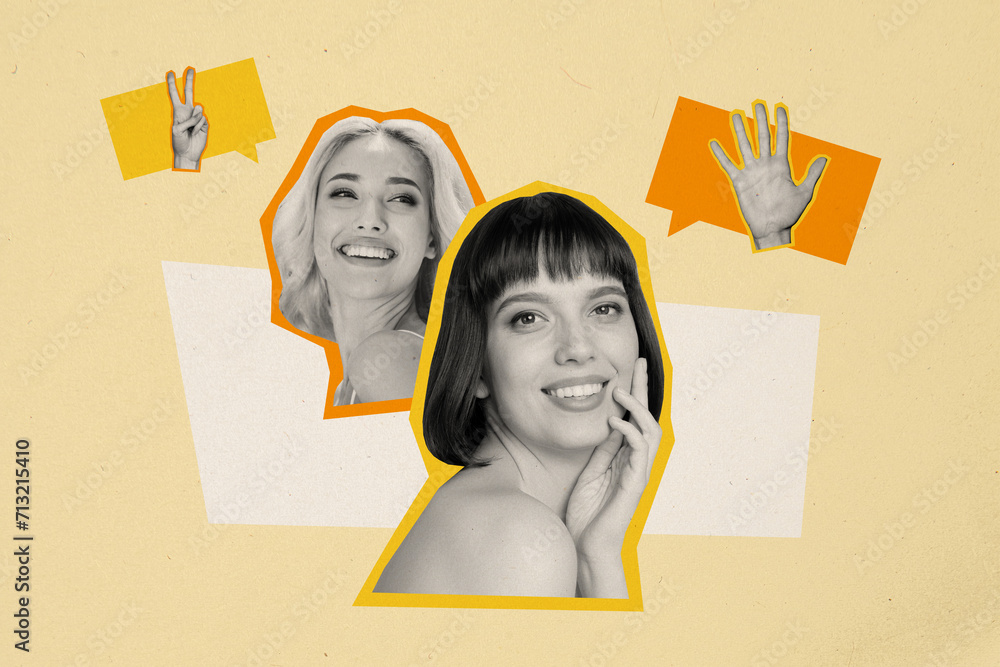 Abstract composite illustration photo collage of gorgeous stunning ...