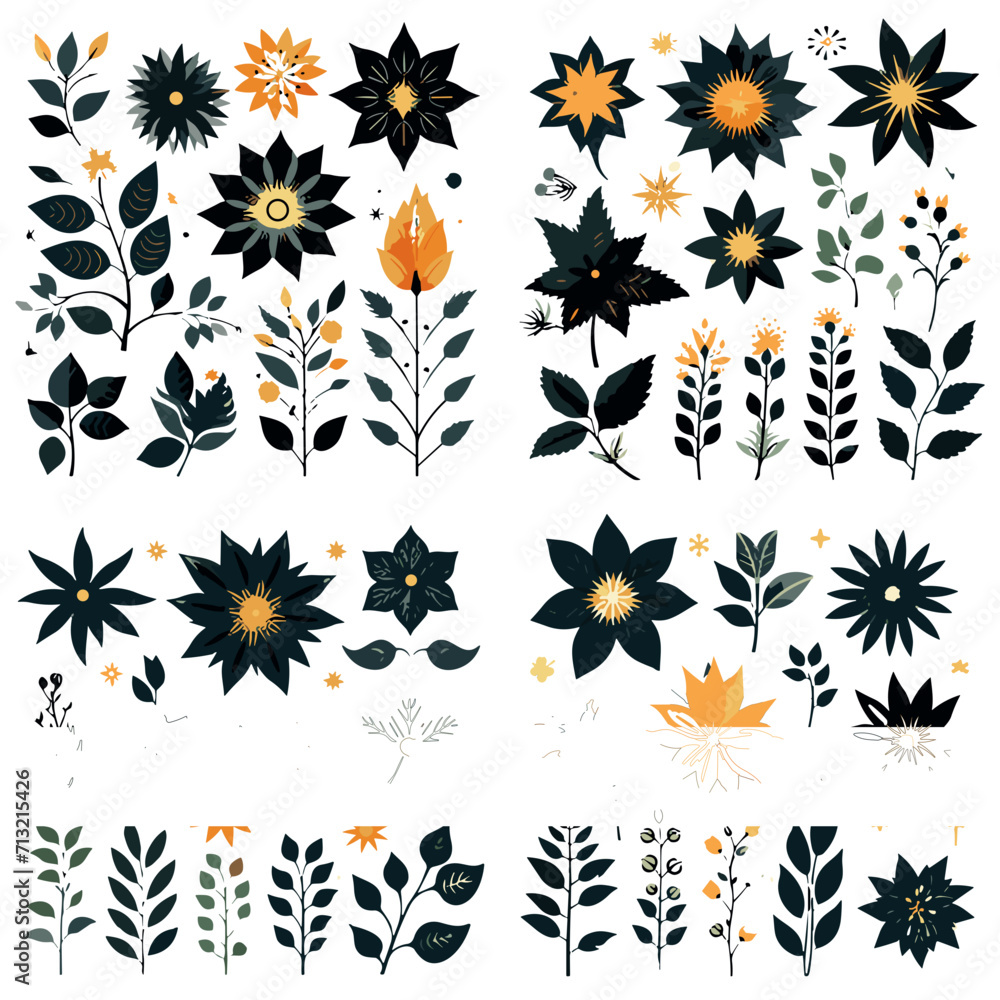 flower vector, flower silhouette, flower svg, flower png, herb png ...