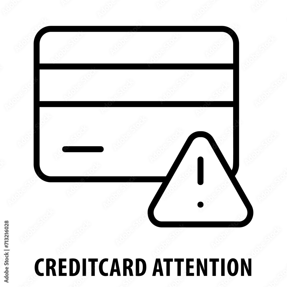 Creditcard Attention, icon, Credit Card Attention, Attention Card ...