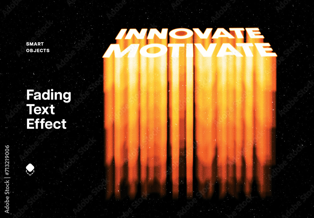 Fading Text Effect Mockup Stock Template | Adobe Stock