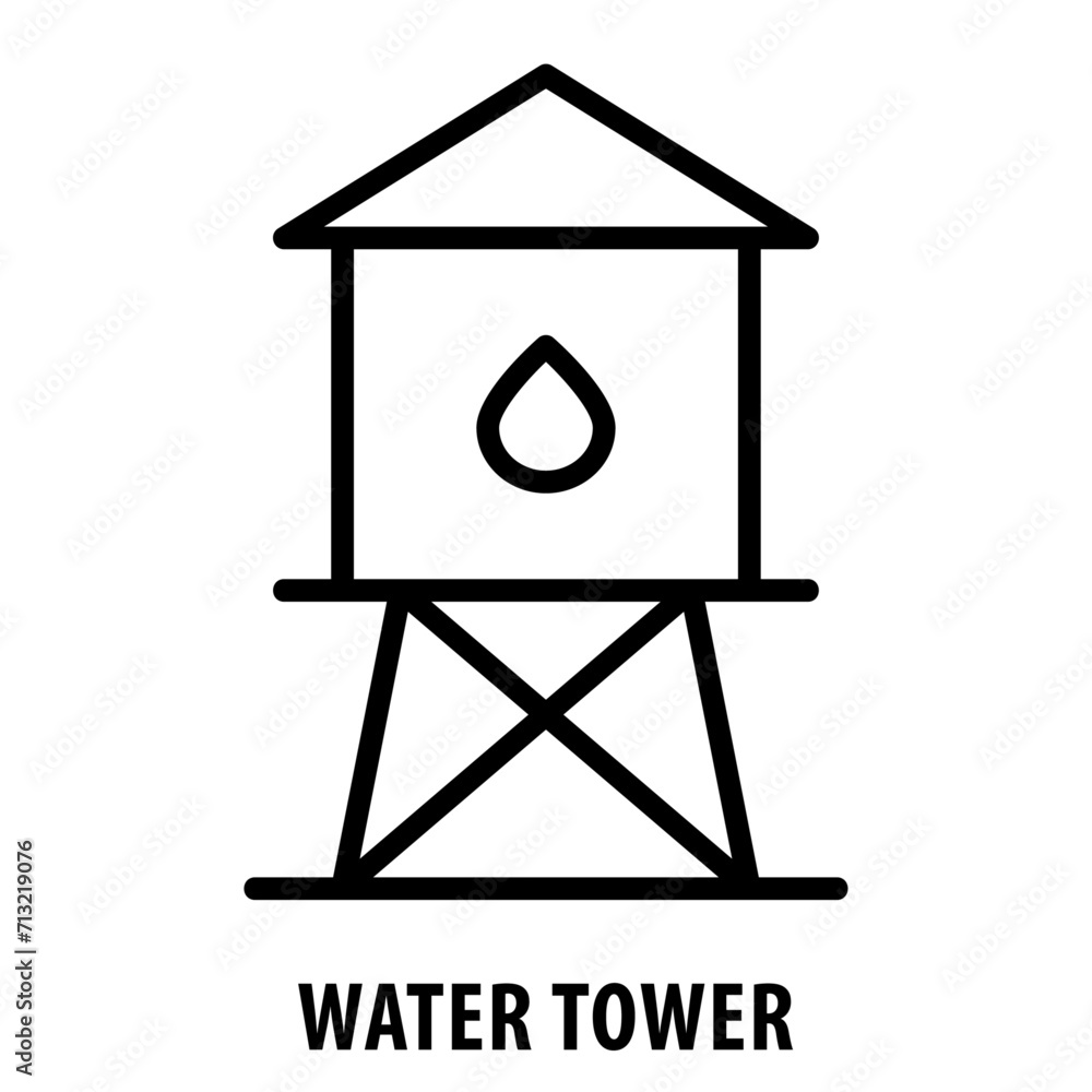 Vetor do Stock: Water Tower, icon, Water Tower, Water Storage, Water ...