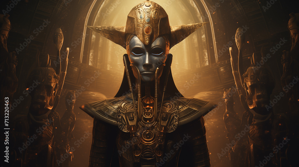 Conspiracy claims of the powerful ancient alien pharaoh persist Stock ...