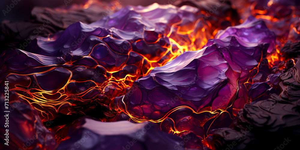 Molten Lava Crystals Abstract Formation created with Generative AI ...