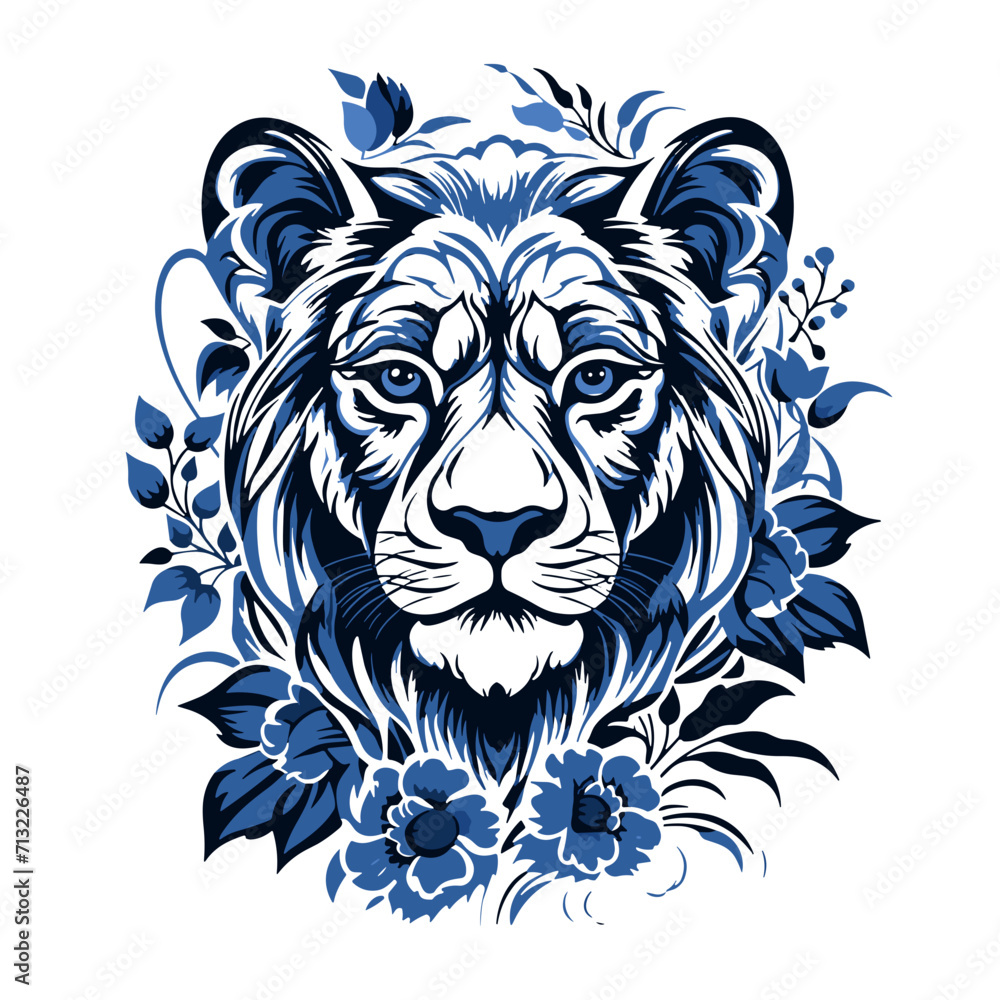 lion face, lion illustration, lion png, lion svg, lion vector, tiger ...