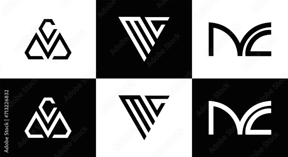 MC logo. M C design. White MC letter. MC, M C letter logo design ...