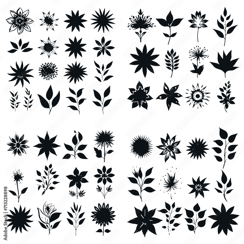 flower vector, flower silhouette, flower svg, flower png, herb png ...