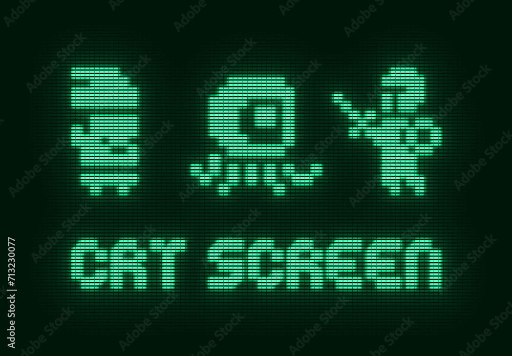 Vintage CRT Monitor Photo Effect Mockup Bundle Stock Template | Adobe Stock