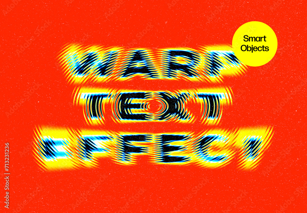 Warp Text Effect Mockup Stock Template | Adobe Stock