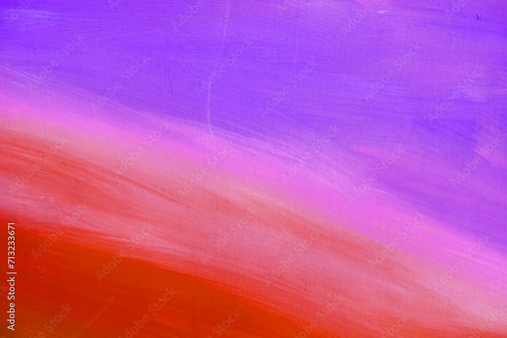 Bright gradient red and faded purple coloured rustic and smudged wooden ...